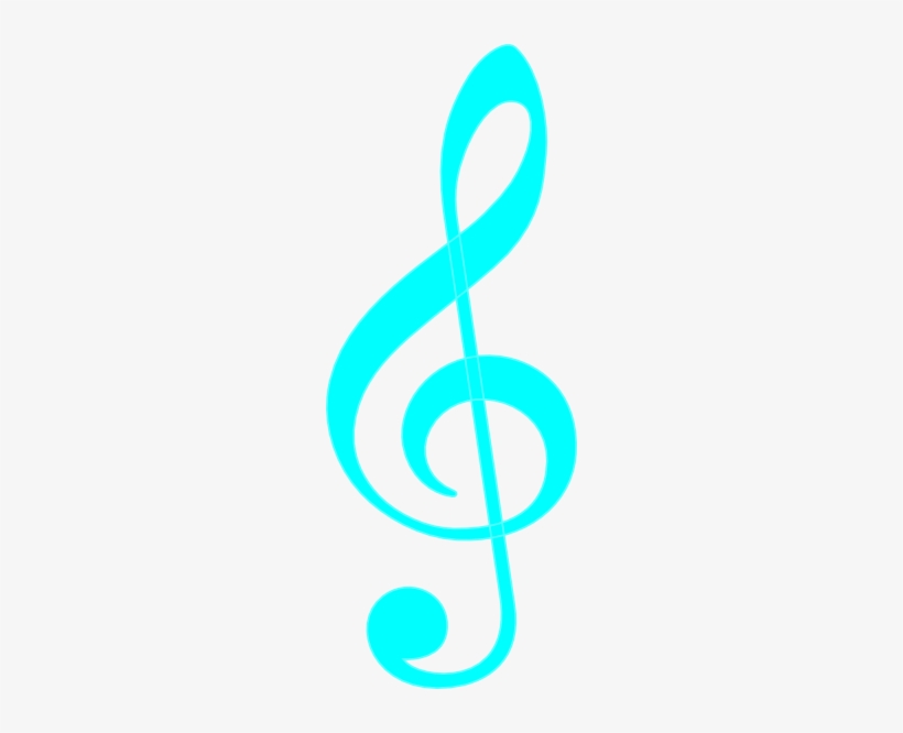Treble Clef - Blue Treble Clef - 228x586 PNG Download - PNGkit