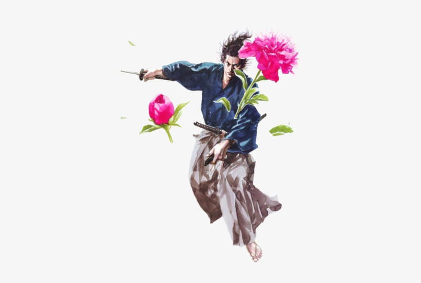 Flower Cut - Miyamoto Musashi Vagabond Pink - 354x479 PNG Download - PNGkit