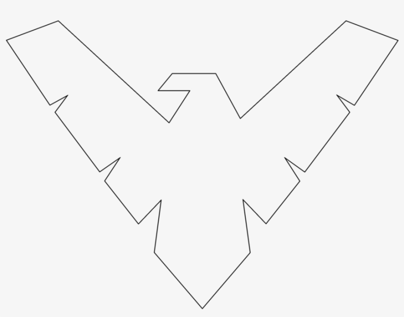 Download Transparent Nightwing Logo Outline By Mr-droy On Clipart ...