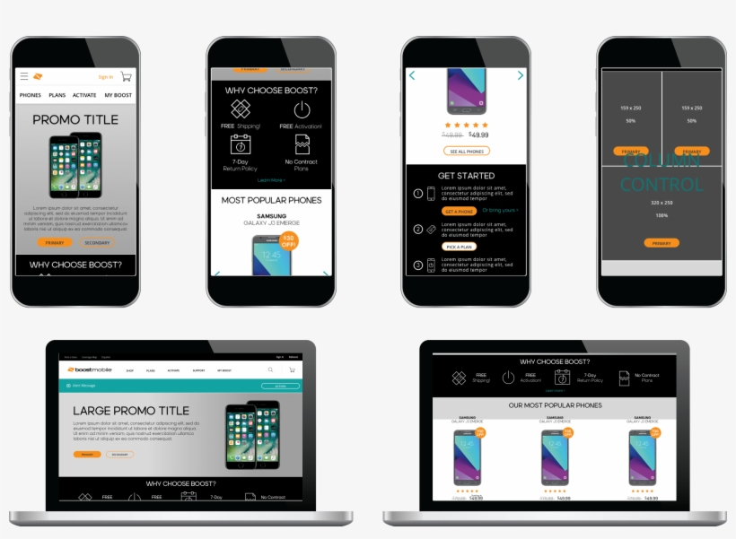 Boost Homepage Wireframes - Website Wireframe - 2466x1689 PNG Download ...