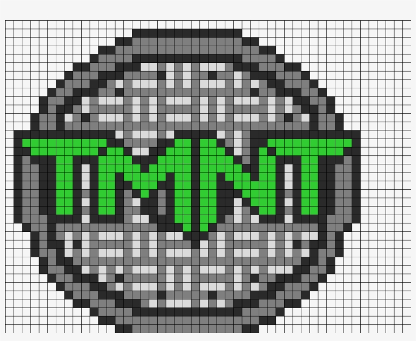 Teenage Mutant Ninja Turtle Perler Logo Perler Bead - Ninja Turtle Logo ...