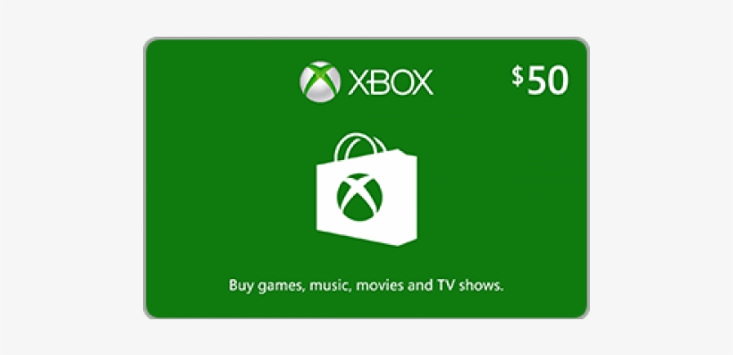 Xbox $50 [digital Code] - Xbox Gift Card $25 - 500x500 PNG Download ...