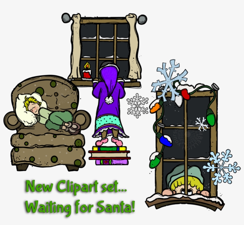 Waiting For Santa Clipart - Cartoon - 1773x1530 PNG Download - PNGkit