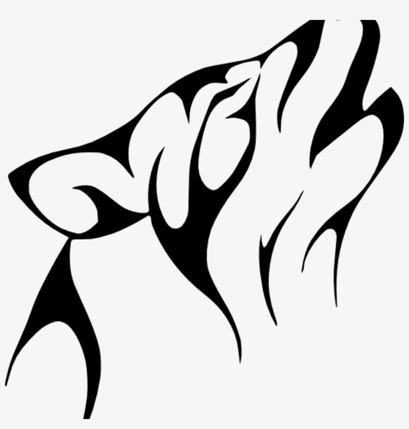 Wolf Clipart Best Photos Of Simple Wolf Outline Wolf - Tribal Tattoo ...