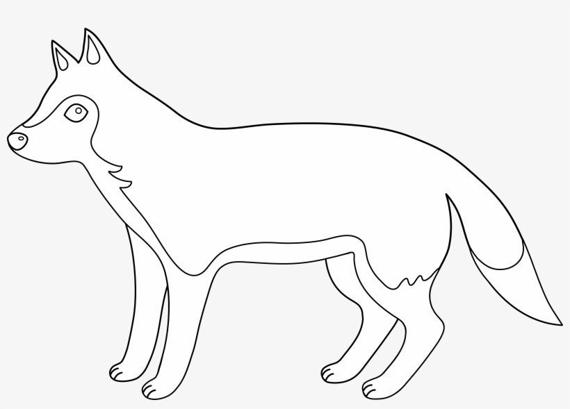 Colorable Wolf Line Art - 8825x5913 PNG Download - PNGkit