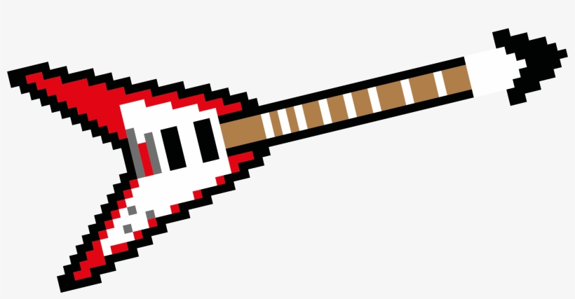 Guitar - Guitar Axe 8 Bit - 4791x2803 PNG Download - PNGkit