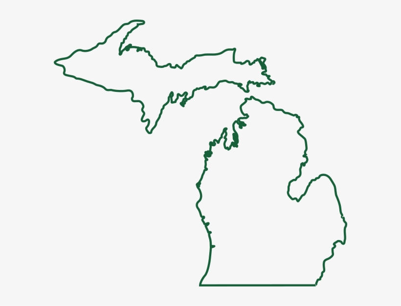 Upper Peninsula Border Outline - 600x546 PNG Download - PNGkit
