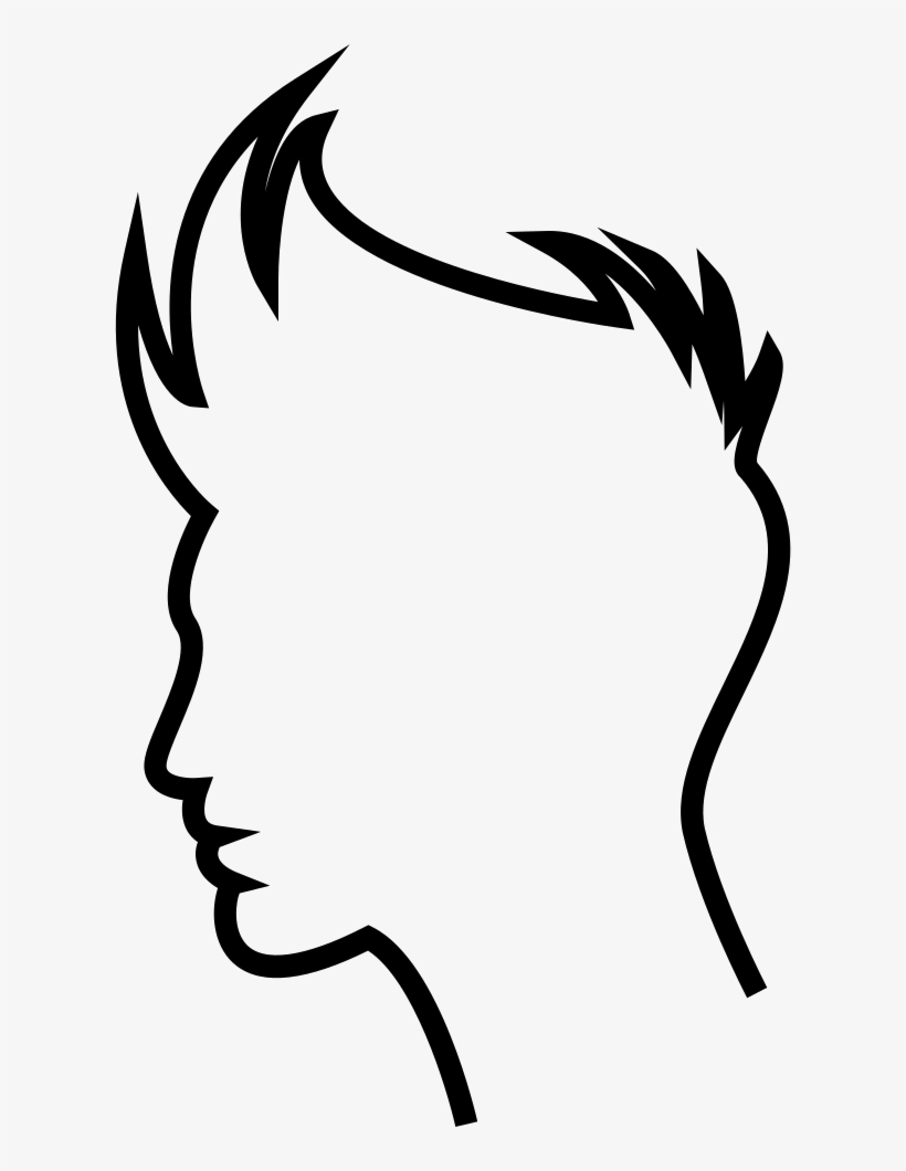 Boy Hair Outline Comments Outline Of Boys Head 612x980 PNG Download 