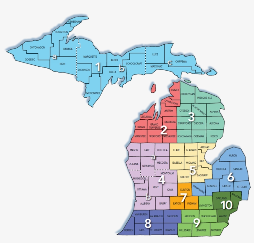 Workforce Sectors Regional Map 537423 7 - Regions Of Michigan - 832x760 ...