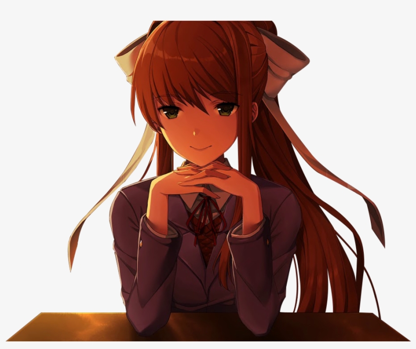 Just Monika Png - Doki Doki Literature Club Monika Png - 1280x720 PNG Download - PNGkit