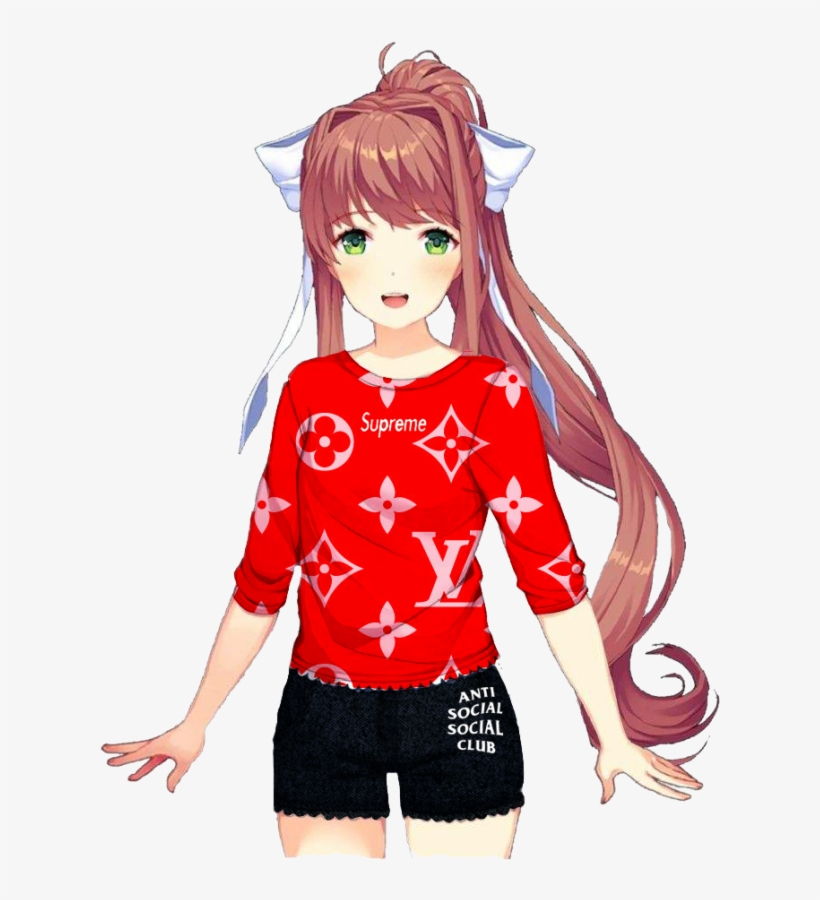 Doki Doki Literature Club Monika - 700x837 PNG Download - PNGkit