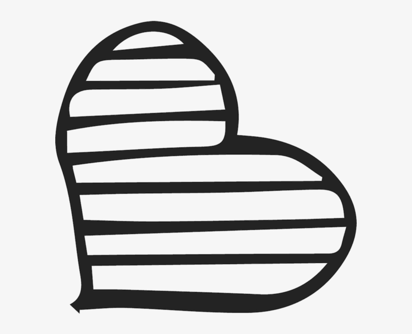 Handdrawn Striped Heart Stamp - Pictogram - 600x600 PNG Download - PNGkit