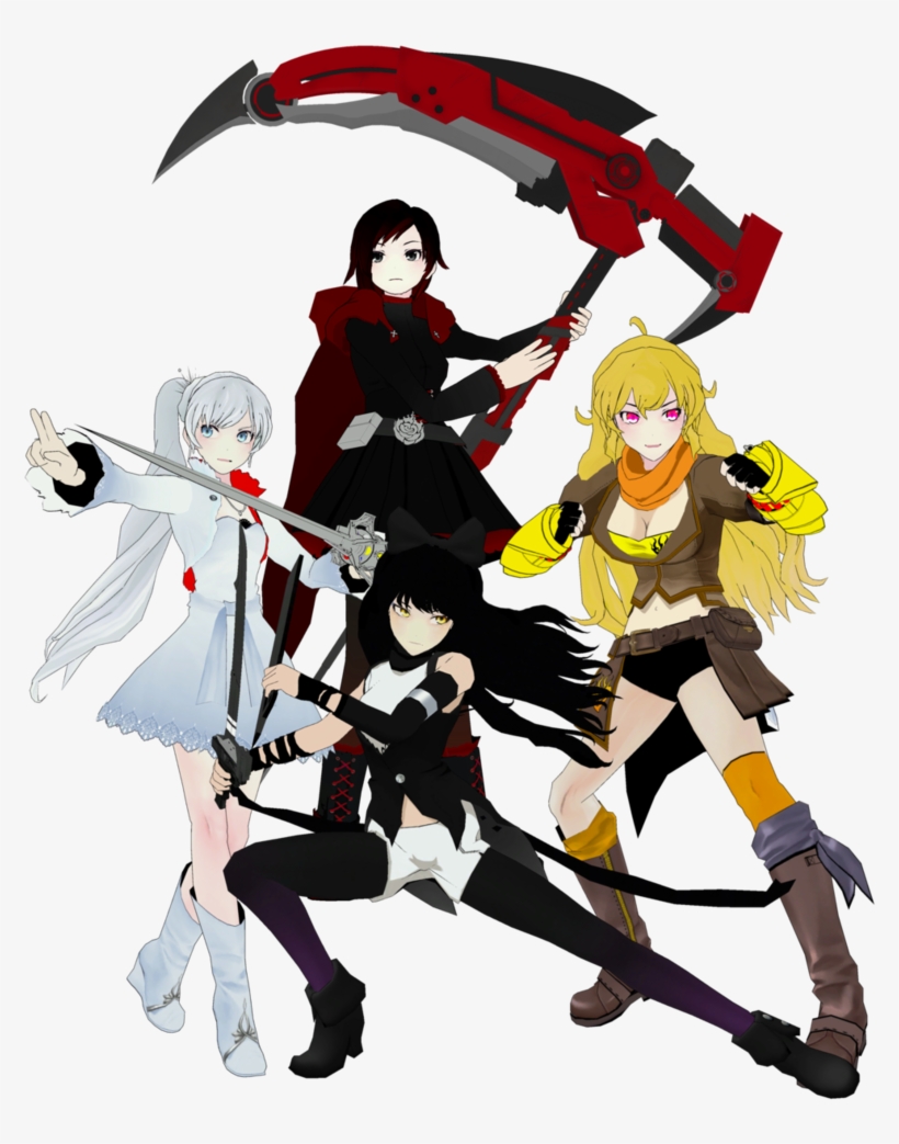 Team Rwby - Rwby Poses - 812x984 PNG Download - PNGkit