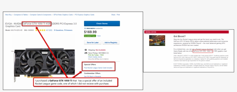 Download Transparent Card Product Page Promo Info - Evga Geforce Gtx ...