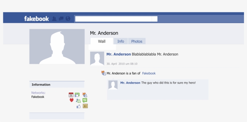 Blank Facebook Wall Page