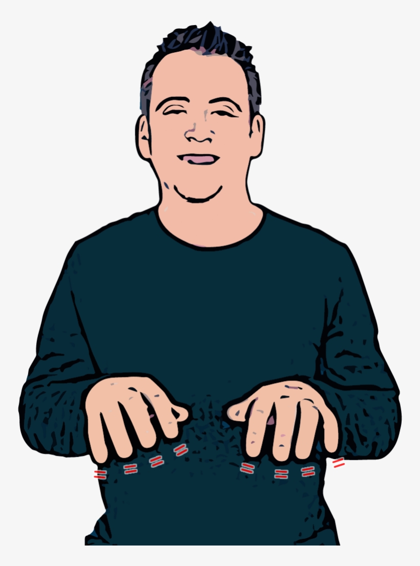 Both Open Hands Held Next To Each Other In Front Of - British Sign ...