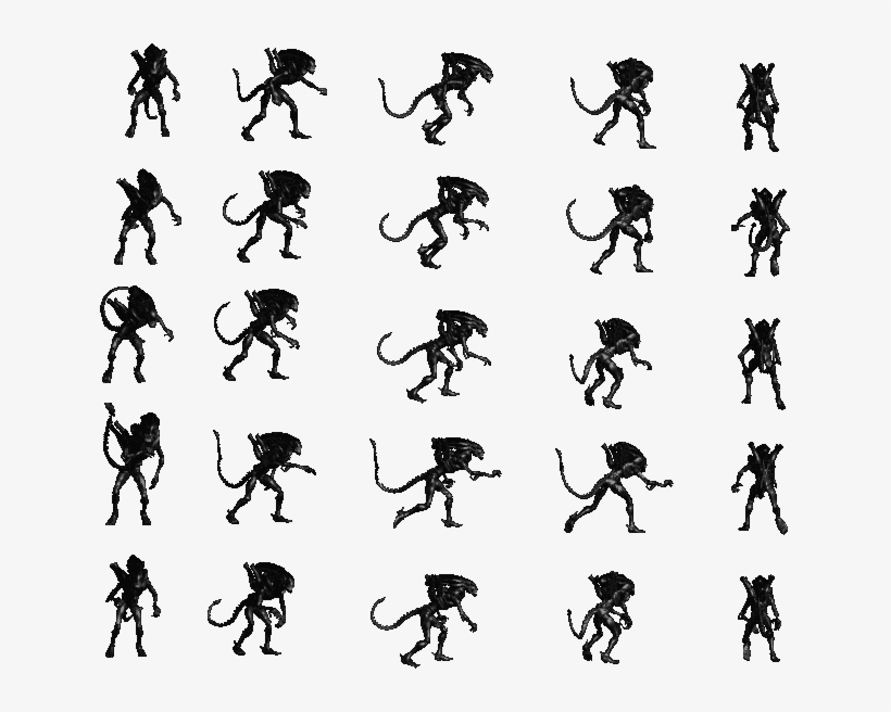 Here Are The Warrior Rotation Attacks Sprites - Alien Trilogy Ud ...