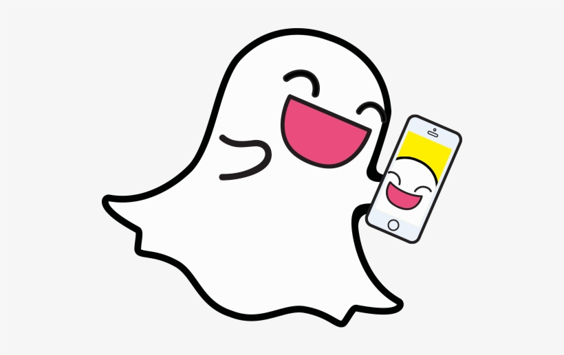 Ghost With Phone Illustration - Snapchat Ghost Logo Png - 600x600 PNG ...