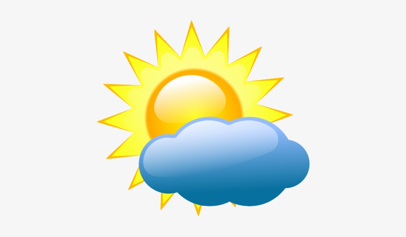 Bright Sun Some Clouds - Weather Symbols - 432x399 PNG Download - PNGkit