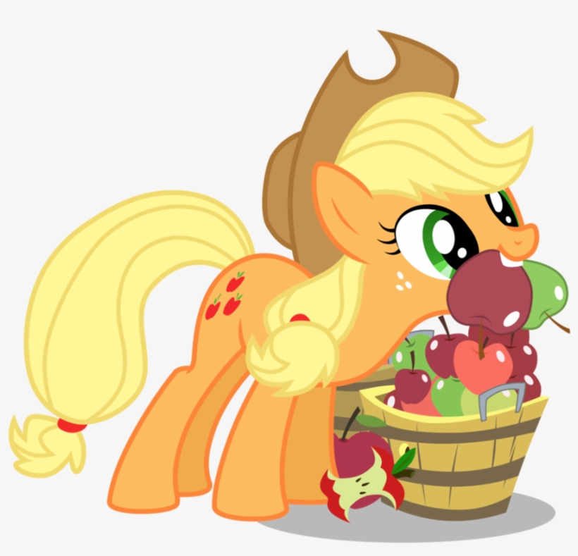 Applejack Mouth Filled With Apples - My Little Pony Applejack Apples ...