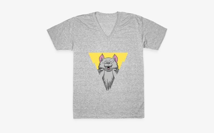 Anime Cat V-neck Tee Shirt - Benzene Ring - 484x484 PNG Download - PNGkit