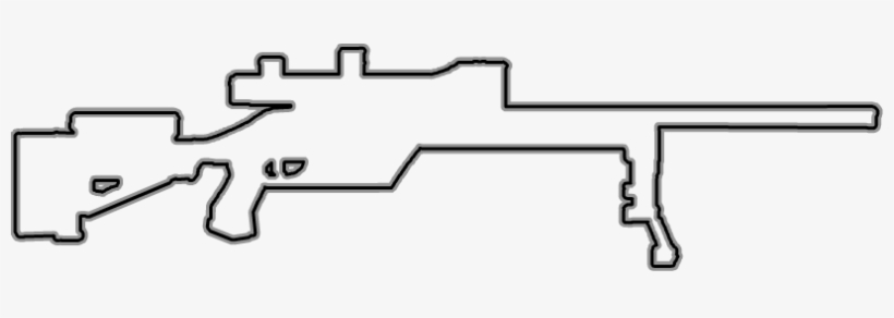 White Awp Png - Cs Go Weapons Outline - 809x212 PNG Download - PNGkit