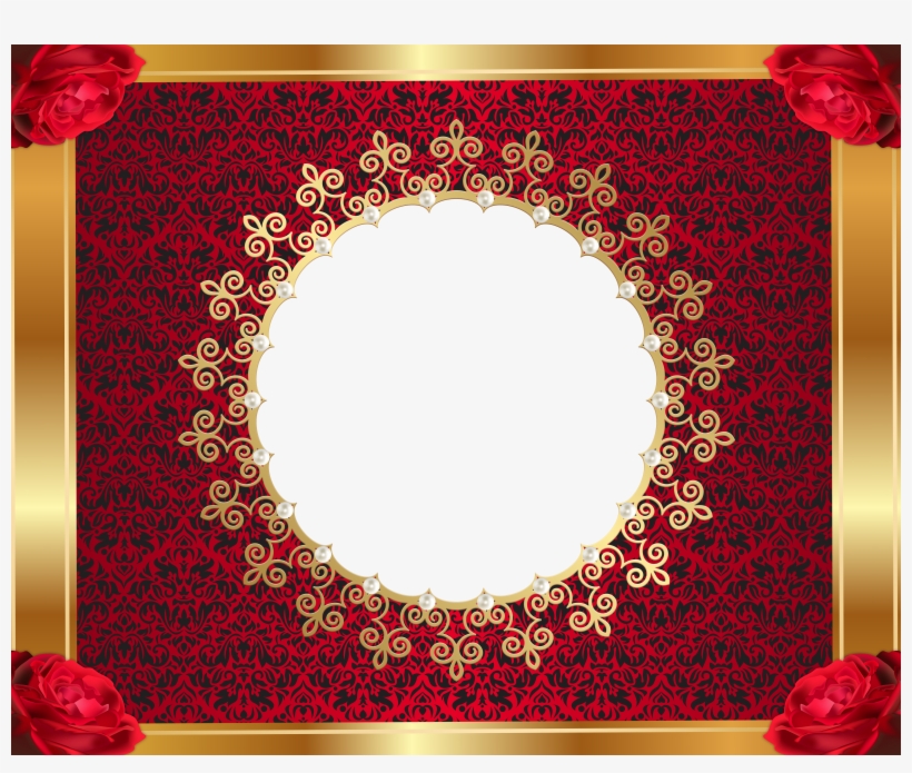 Red Gold Frame Png - 5000x3997 PNG Download - PNGkit