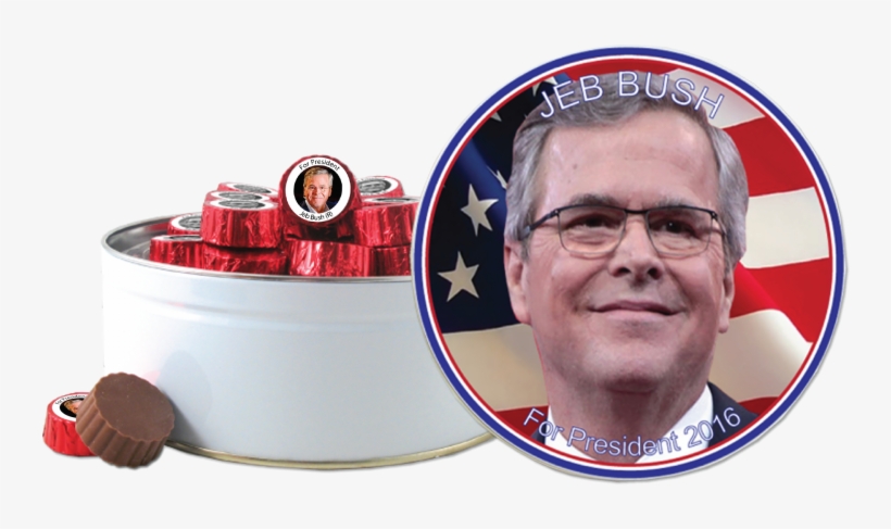 Jeb Bush For President Tin With Jeb Bush Two-bite Foiled - American ...