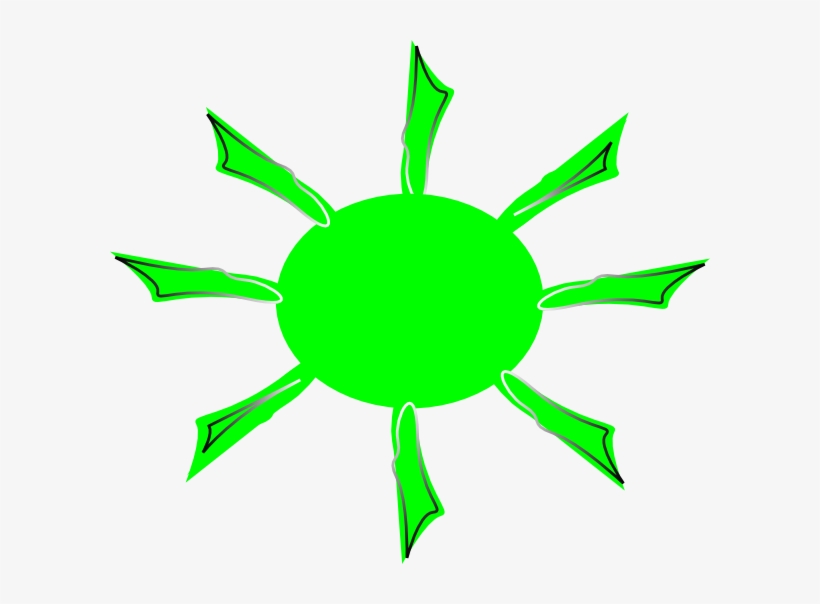 Green Sun Png - Clip Art - 600x524 PNG Download - PNGkit