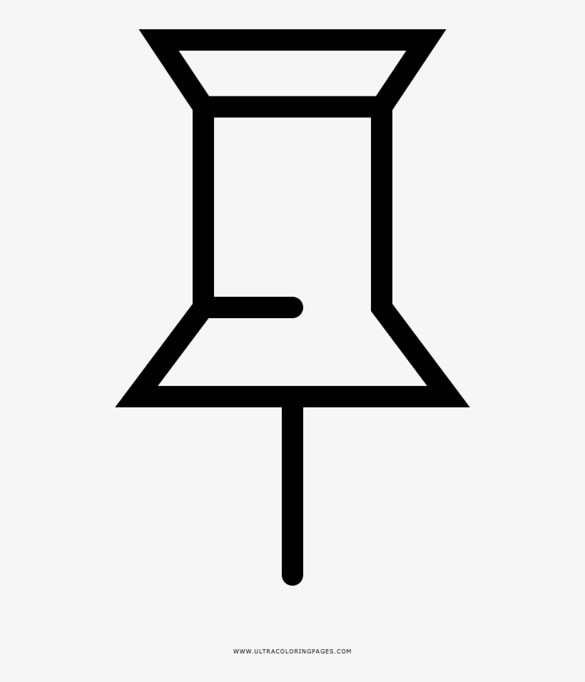 Thumb Tack Coloring Page - Icon - 1000x1000 PNG Download - PNGkit