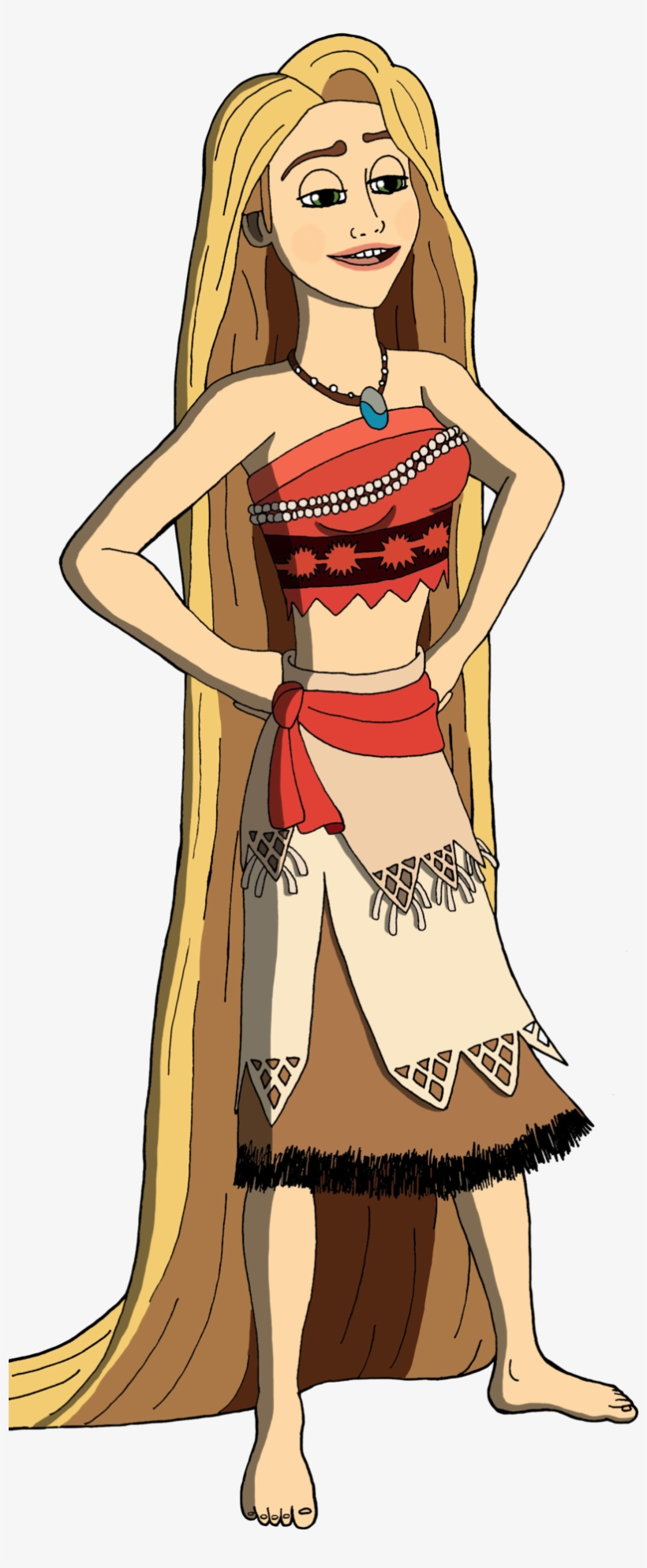 Rapunzel As Moana By Renthegodofhumor-dawabw0 - Moana Rise Of The Brave Tangled Dragons ...