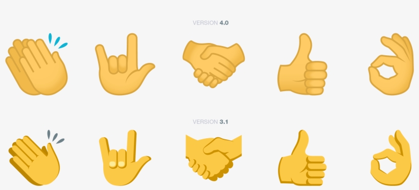 A Comparison Of Hand Emoji Across Emojione Versions - Blog - 2800x1200 ...