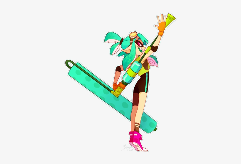Splatoon - Splatoon Paint Roller - 400x484 PNG Download - PNGkit