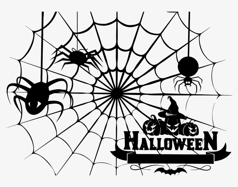 Halloween Spiderweb Stencil Clip Royalty Free - Halloween Spider Web ...