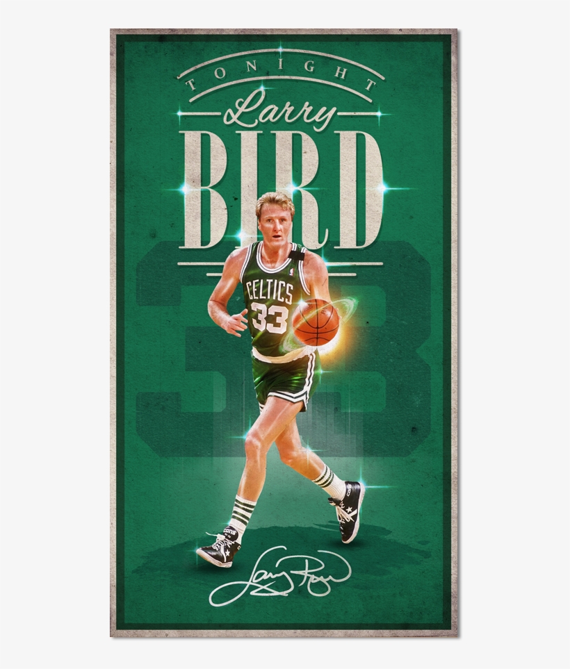 Download Transparent Nba Legends On Behance - Boston Celtics Larry Bird - PNGkit