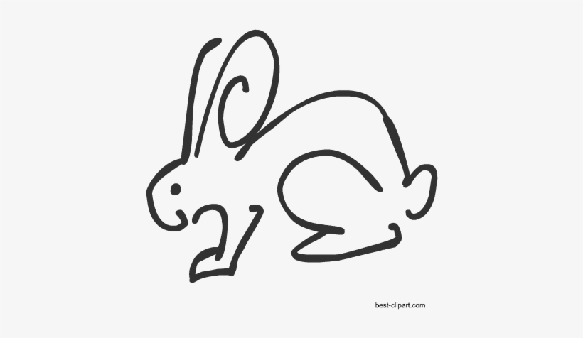 Download Transparent Easter Bunny Outline - Easter - PNGkit
