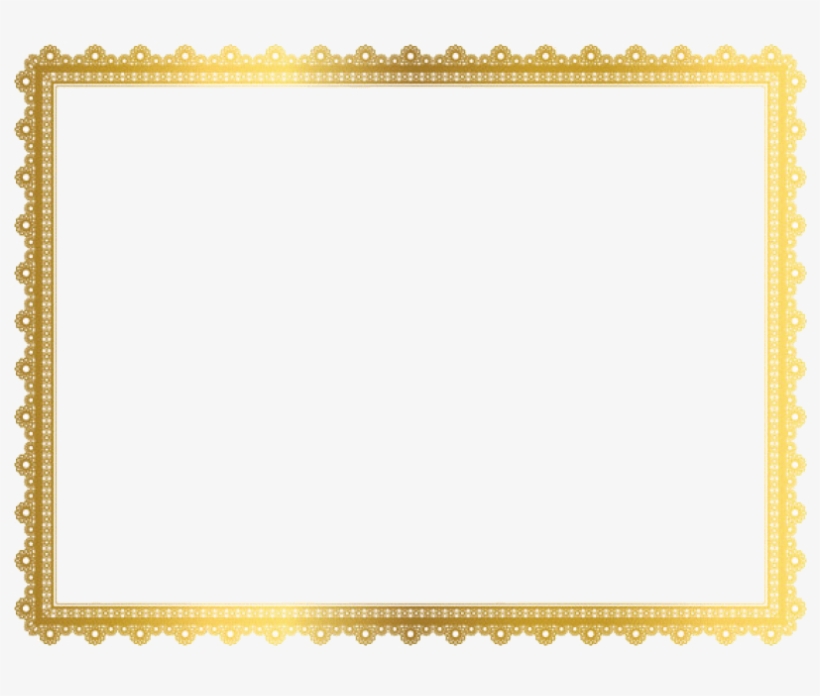Download Transparent Gold Border Frame Png - Certificate Background ...