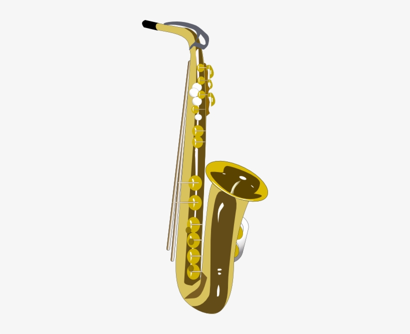 Saxophone Clip Art At Clker Com Online - แซ ก โซ โฟน Png - 252x588 PNG ...