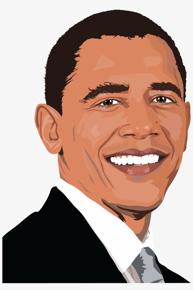 Realistic Barack Obama Portrait Icons Png - Barack Obama Clipart ...