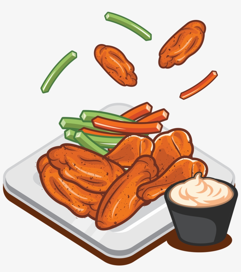 Easy Drawing Of Wings Food at Clyde Rucker blog