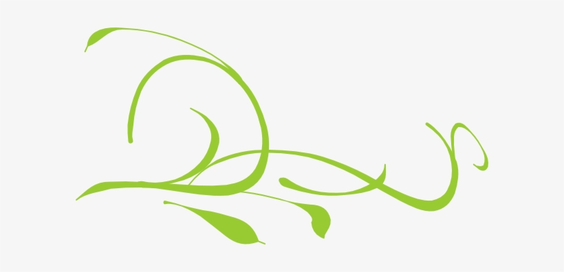 Floral Scroll Png - Green Scroll Clipart - 600x316 PNG Download - PNGkit