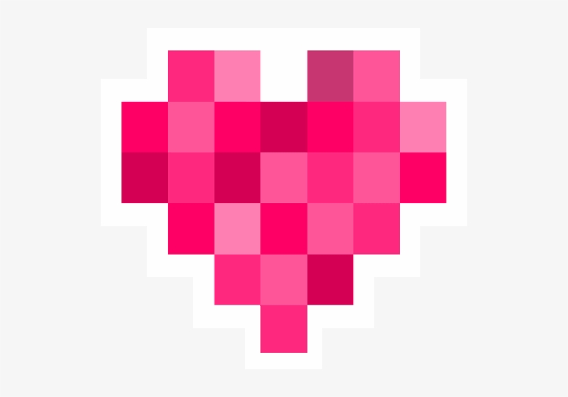 Download Transparent Pixel Heart Sticker - Graph Paper Drawing Heart ...