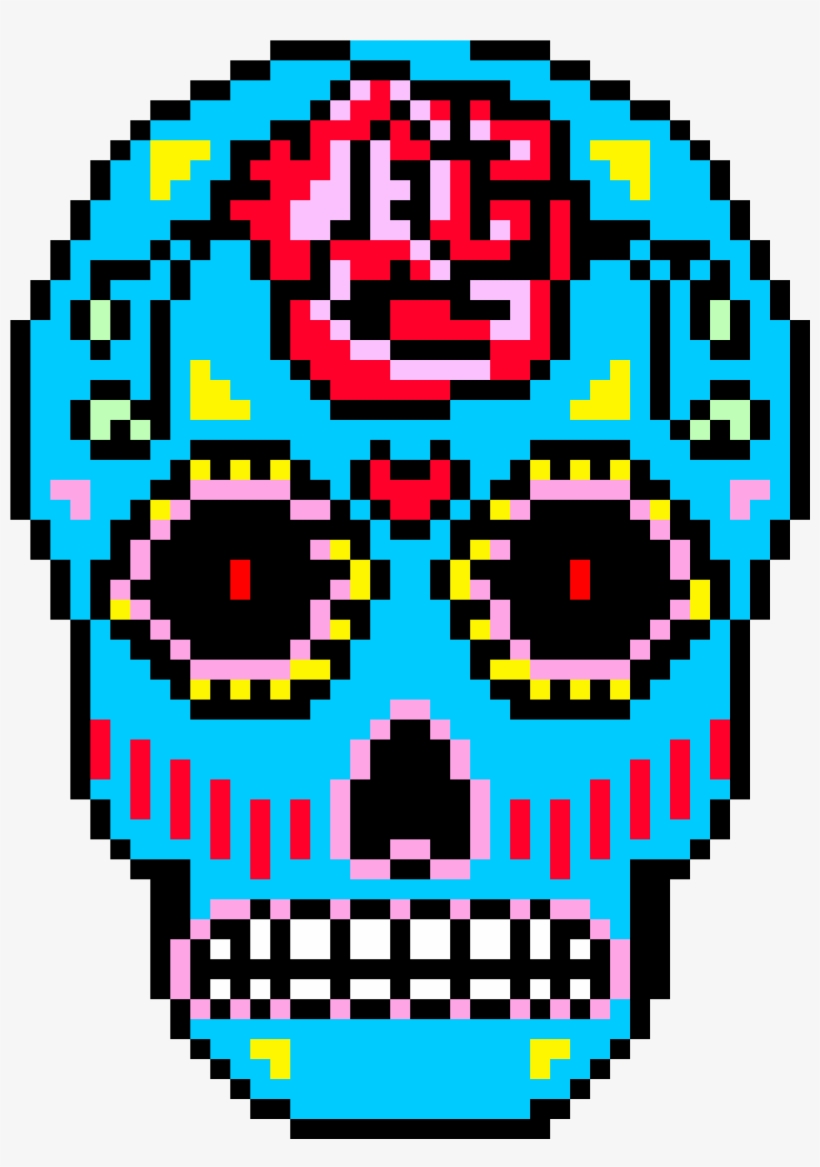Sugar Skull - Sugar Skull Pixel Art - 2400x3000 PNG Download - PNGkit