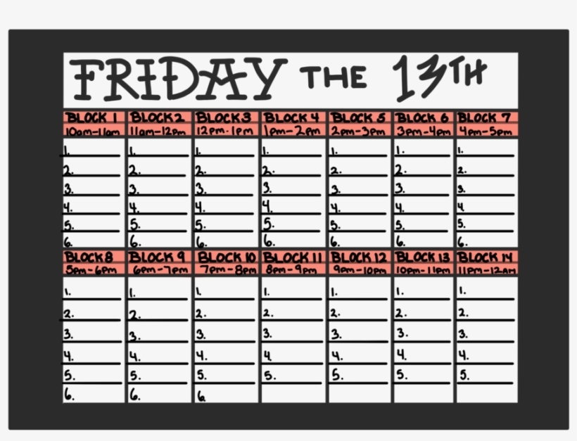 Example Time Block Sign Up Sheet - 1000x750 PNG Download - PNGkit