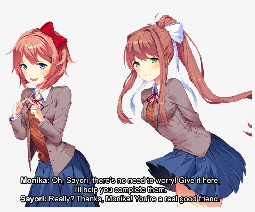 Monika Ddlc Png Clip Freeuse Library - Doki Doki Sayuri Ship - 1200x900 ...