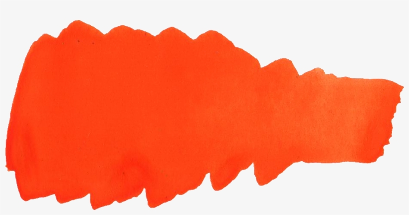 18 Orange Watercolor Brush Stroke Png Transparent Vol2 - Drawing ...