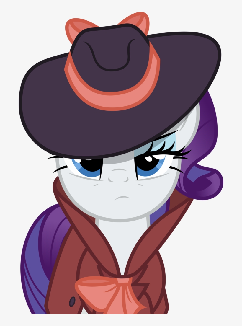 Dashiesparkle, Detective Rarity, Fedora, Hat, Rarity, - Detective ...