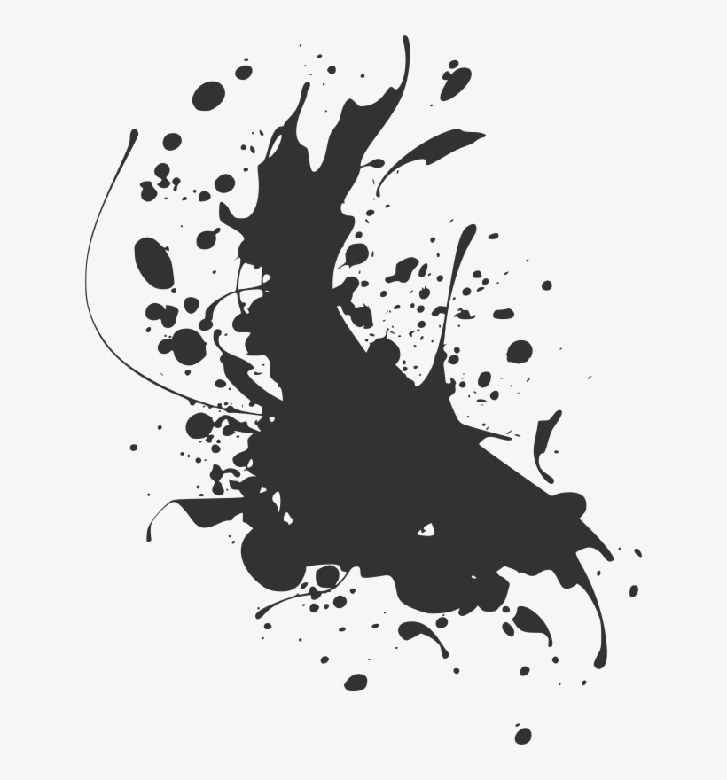Stained Free Ink Splat - Paint Splatter Clipart - 628x800 PNG Download ...