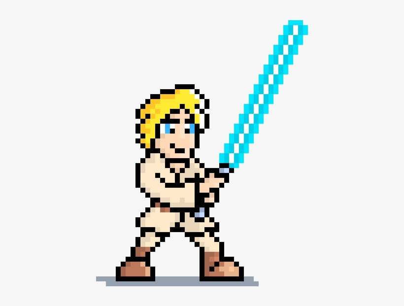 Luke Skywalker - Pixel Art Luke Skywalker - 480x580 PNG Download - PNGkit
