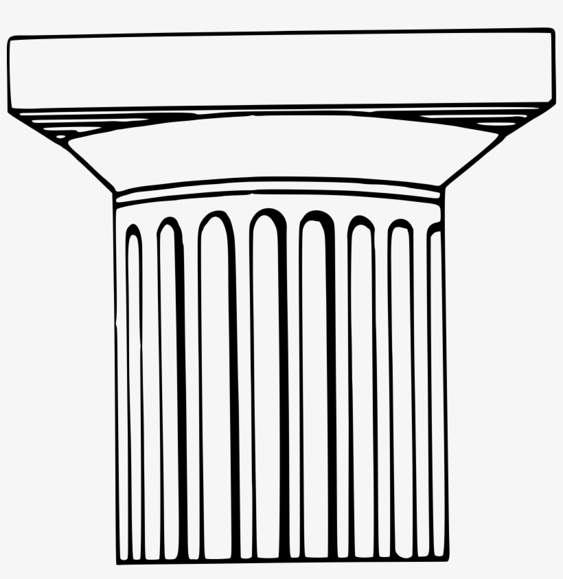 Pillar Vector Silhouette - Doric Column Clipart - 2399x2350 PNG ...